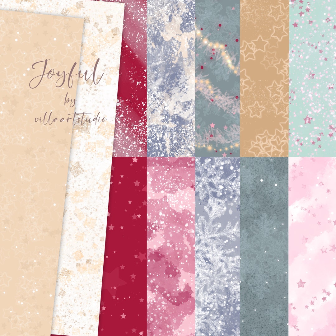 Joyful Paper Pack, Paper Pack Wintery Papers, Patterns Designer Paper ...