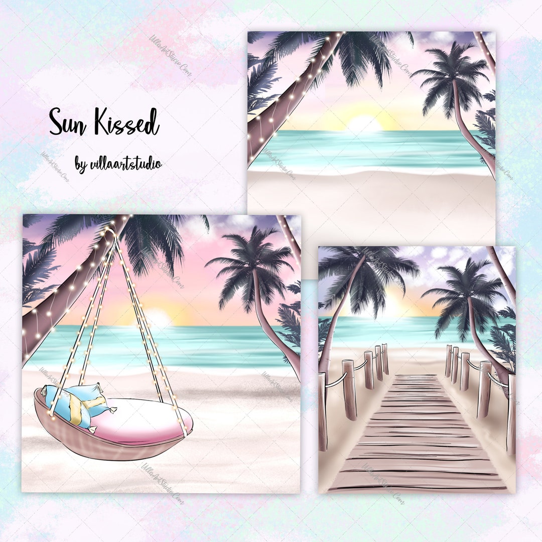 Sun Kissed Beach Scenes Summer Vacation Summer Clipart Beach Vacation ...