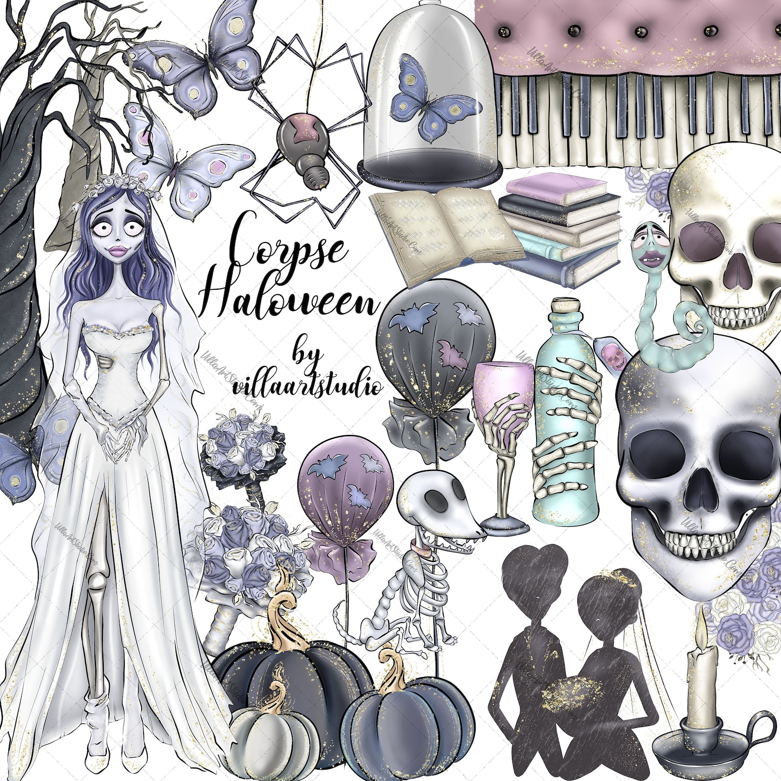 Corpse Halloween Additional Characters Clipart Halloween Wedding Ghost ...