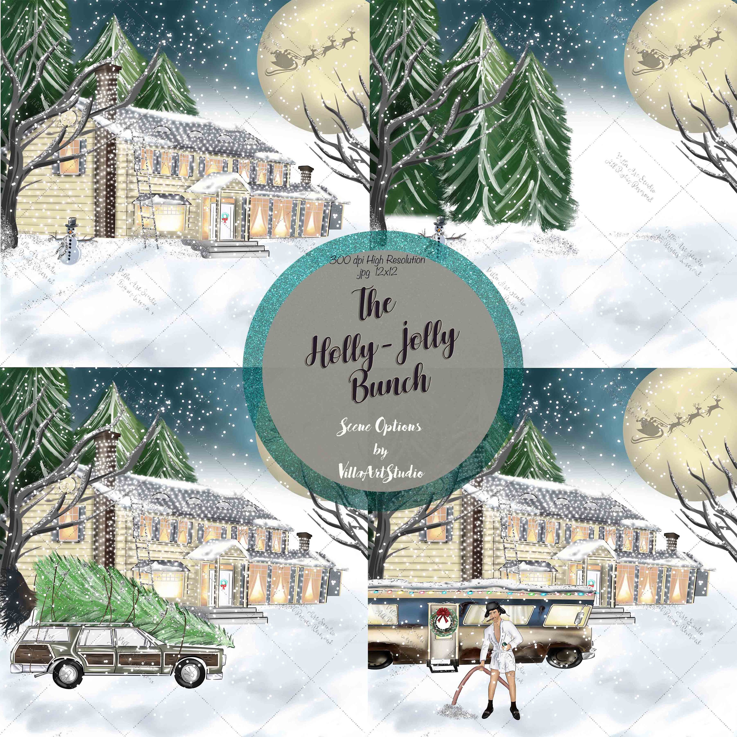 The Holly Jolly Bunch Scenes, Christmas Art, Surface Patterns, Wall Art ...