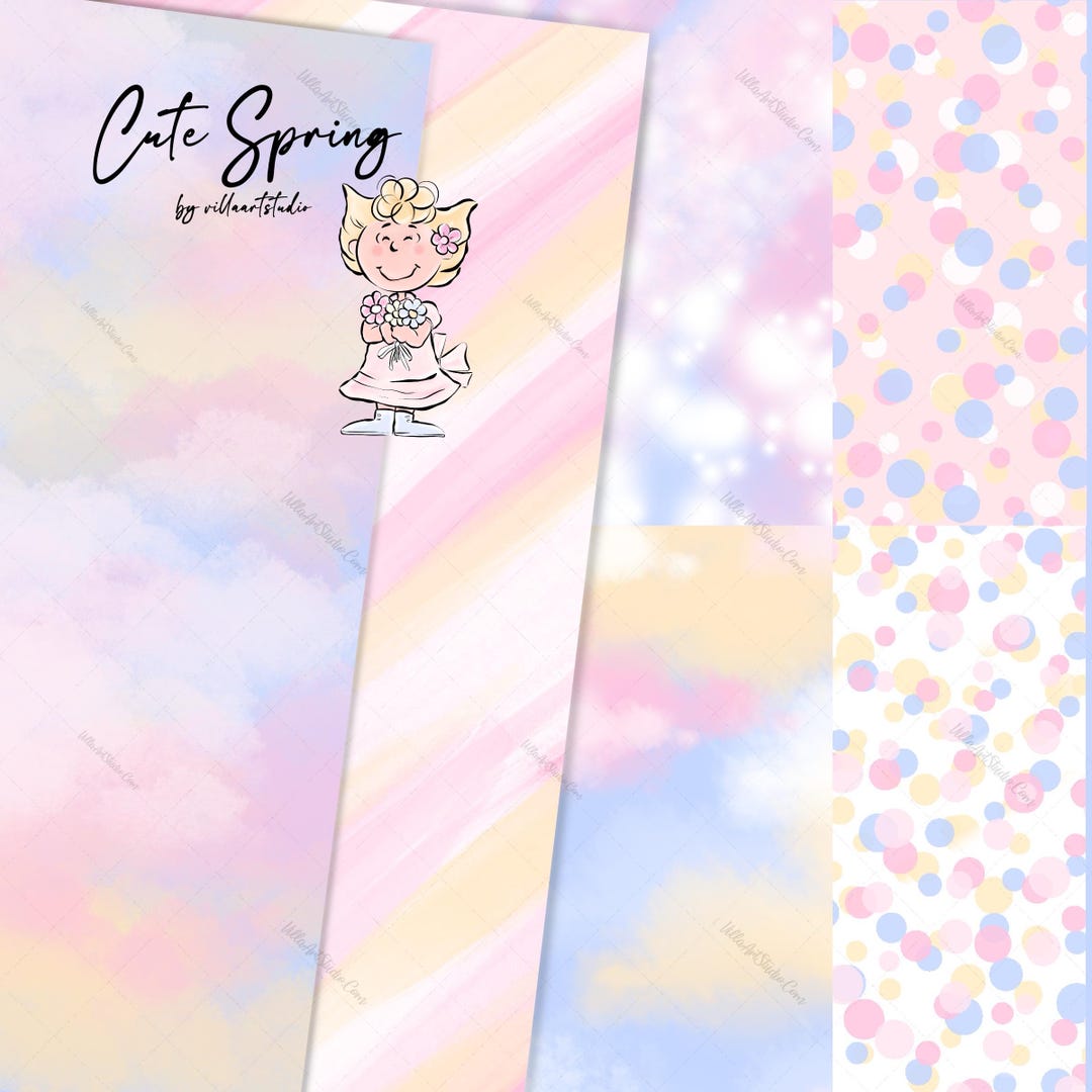 Cute Spring Papers Pastel Patterns Surface, Be Mine Valentines Baby ...