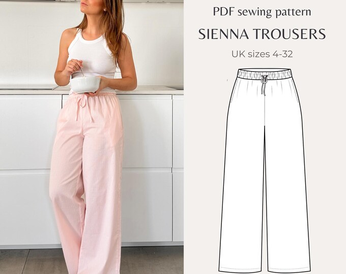 Tapioca Trouser PDF Sewing Pattern Size Inclusive 0-34 Beginner ...