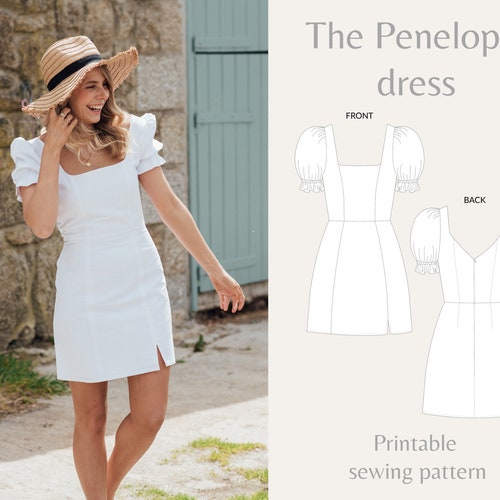 Ruffle Dress PDF Pattern Women's Sewing Patterns Eu - Etsy