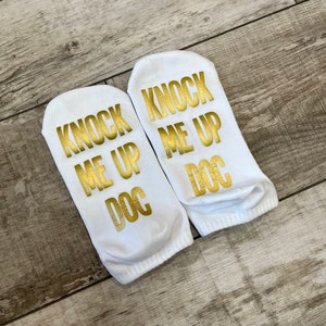 Knock Me up Doc Socks, Funny IVF Socks, Infertility and IVF Socks, IUI ...