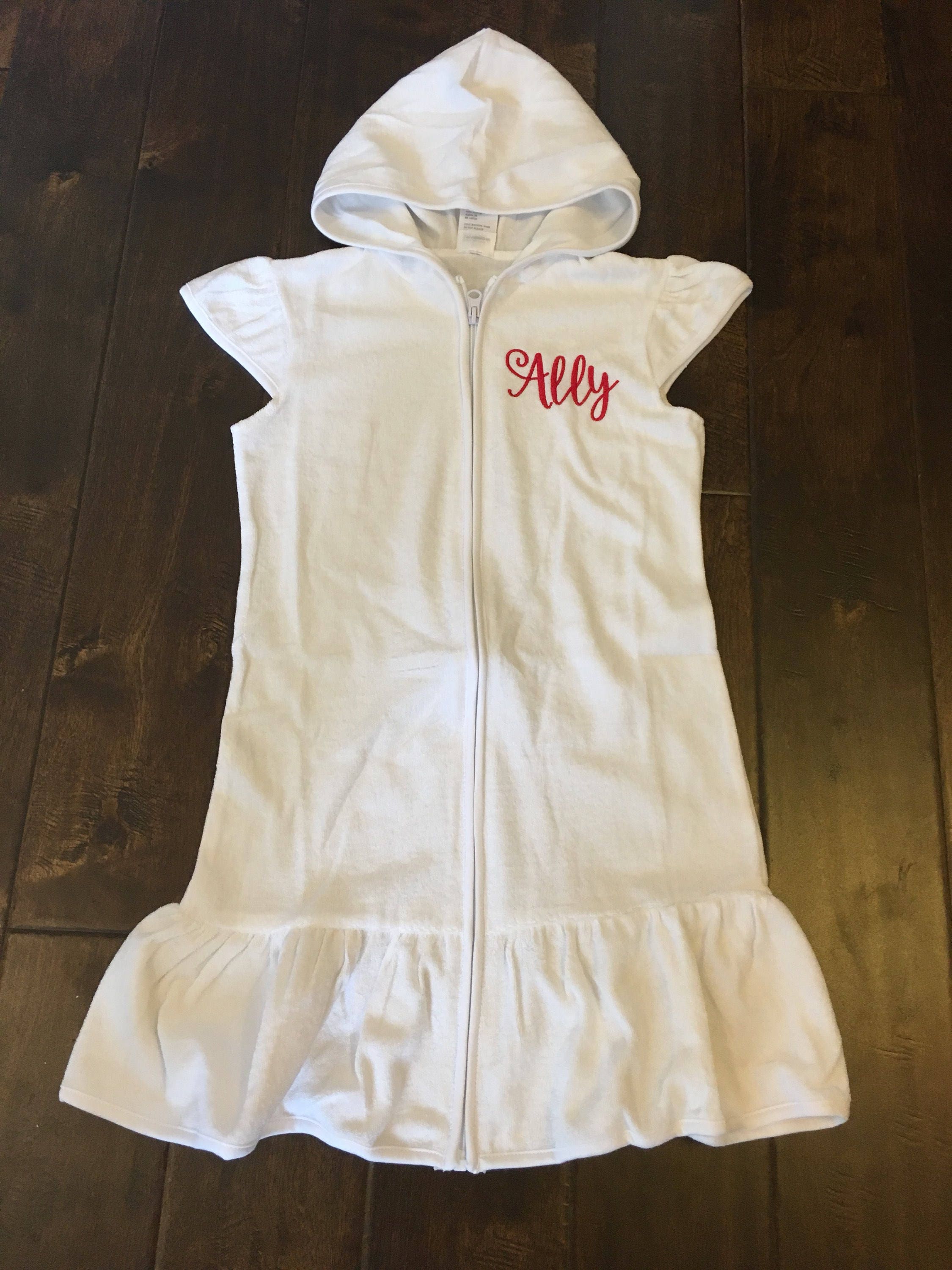 Girls Swimsuit Coverup Girls Swim Coverup Monogrammed - Etsy