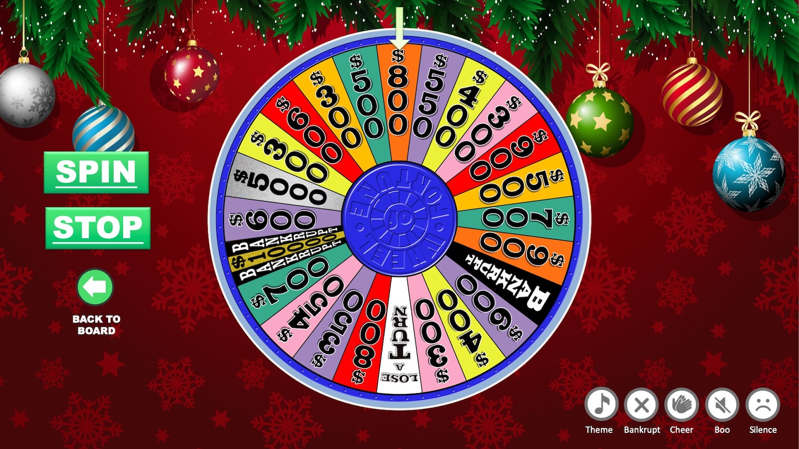 Wheel of Christmas Game With Scoreboard Powerpoint Game PC & - Etsy