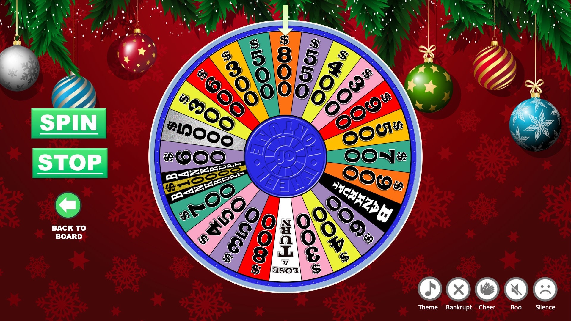 Wheel of Christmas Game With Scoreboard - Powerpoint Game PC & MAC ...