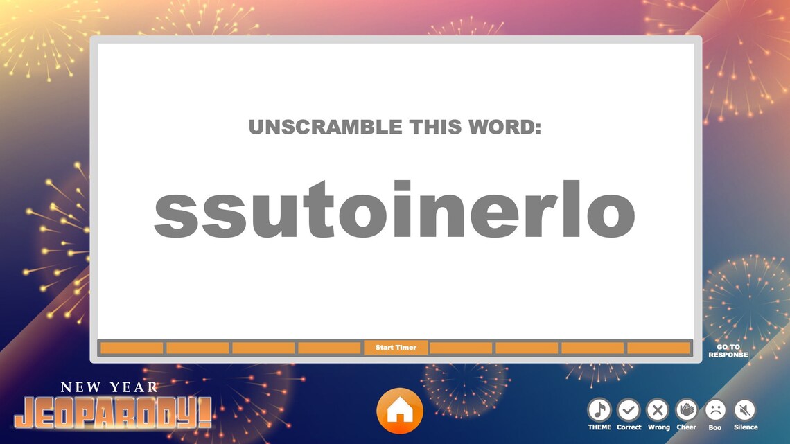 New Year's Eve Jeoparody With Scoreboard Fun Trivia - Etsy