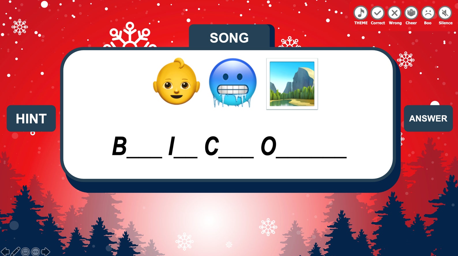 Christmas SONGS EMOJI Challenge With Scoreboard Mac PC | Etsy