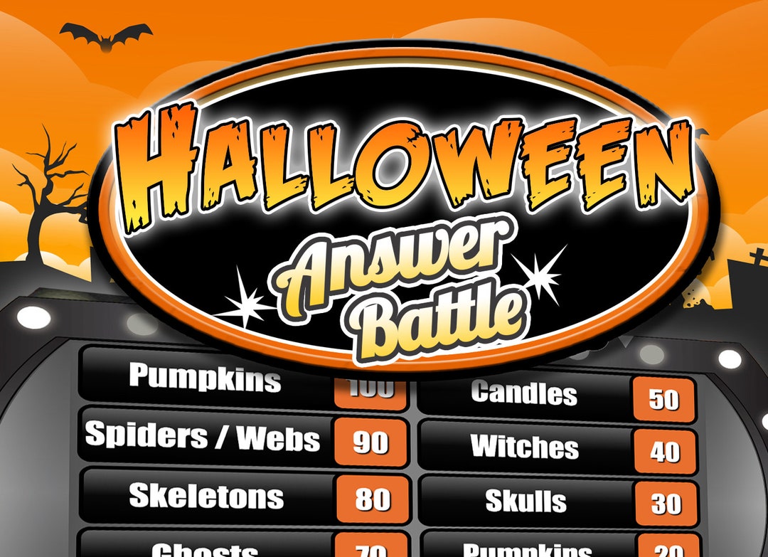 Fun Halloween Game Answer Battle - Fun Trivia Powerpoint Game - Mac PC ...
