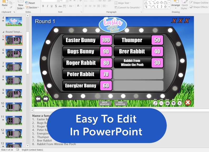 Easter Non Religious Answer Battle Family Trivia Powerpoint - Etsy