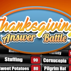 Thanksgiving Answer Battle Game - Fun Trivia Powerpoint Game - Mac PC ...