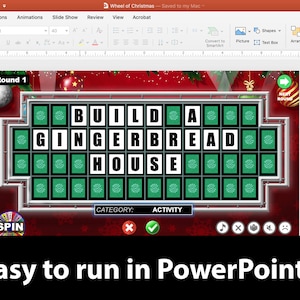 Wheel of Christmas Game With Scoreboard - Powerpoint Game PC & MAC ...