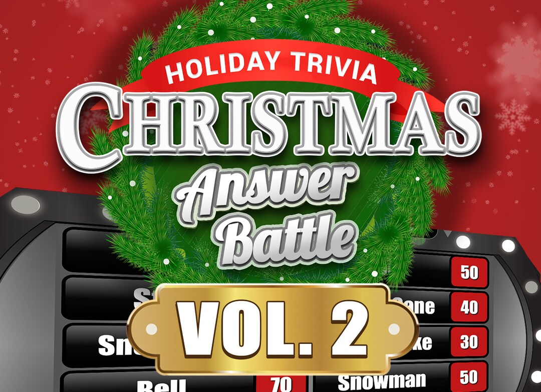 Christmas Answer Battle Vol. 2 With Scoreboard - Trivia Powerpoint Game ...