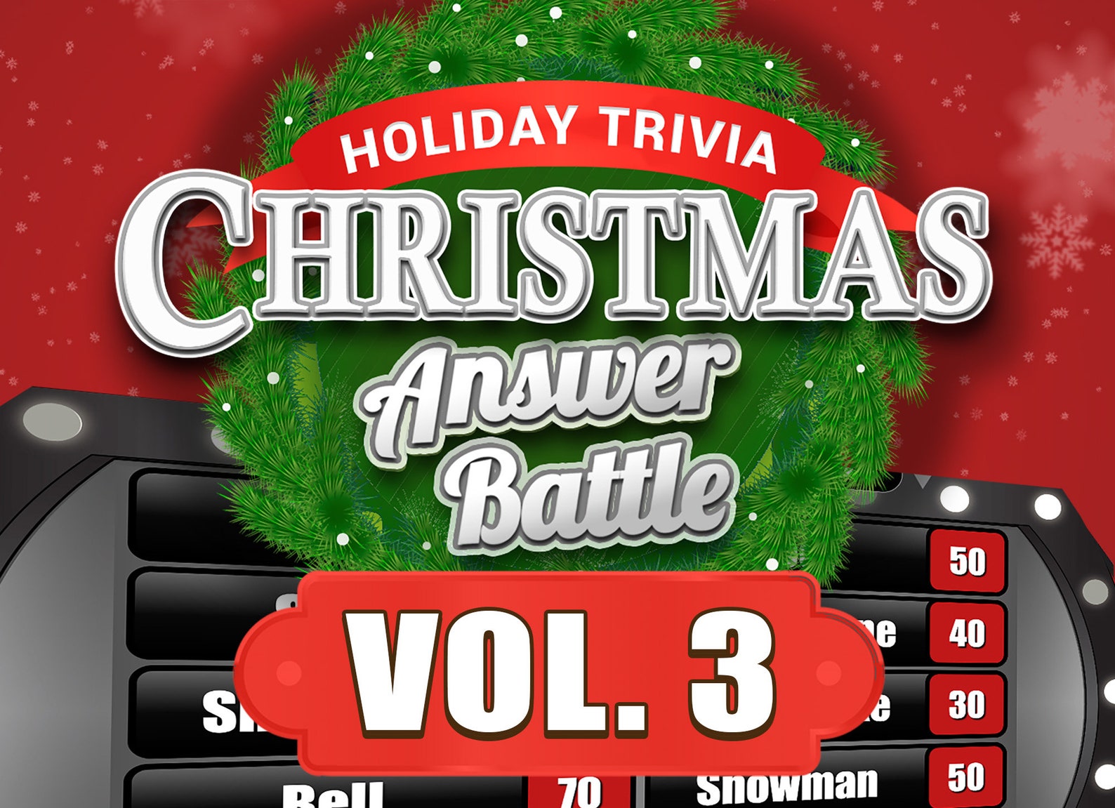 Christmas Answer Battle Vol. 3 With Scoreboard - Trivia Powerpoint Game ...