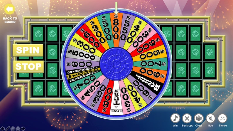 Wheel of New Year's Eve - Wheel of Wining Game - Powerpoint Game PC ...