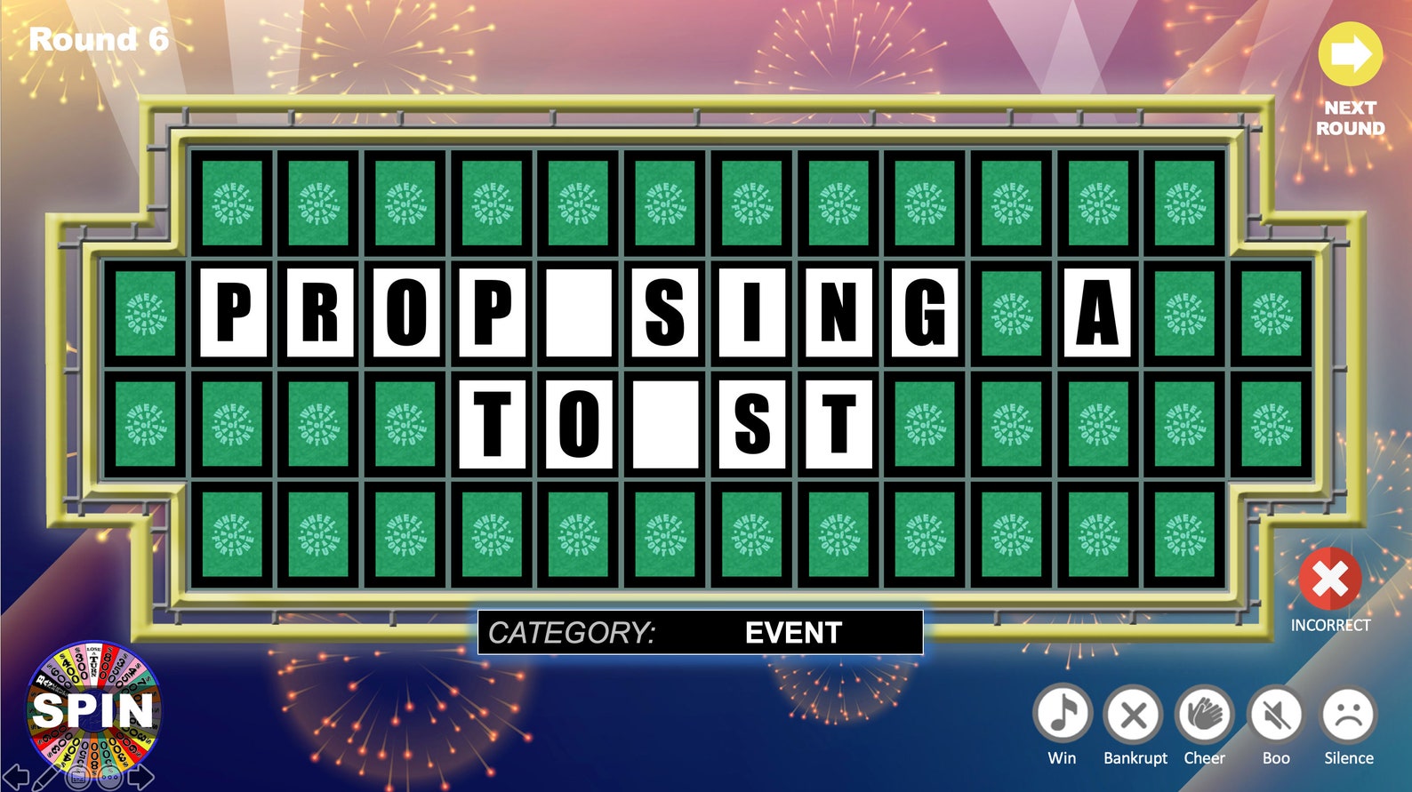 Wheel of New Year's Eve - Wheel of Wining Game - Powerpoint Game PC ...