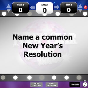 New Year's Eve Party Answer Battle Powerpoint Trivia Game for the ...