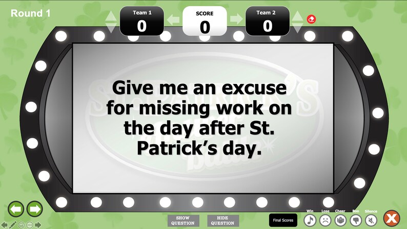 St Patricks Day Answer Battle - Family Trivia Powerpoint Game Automatic ...