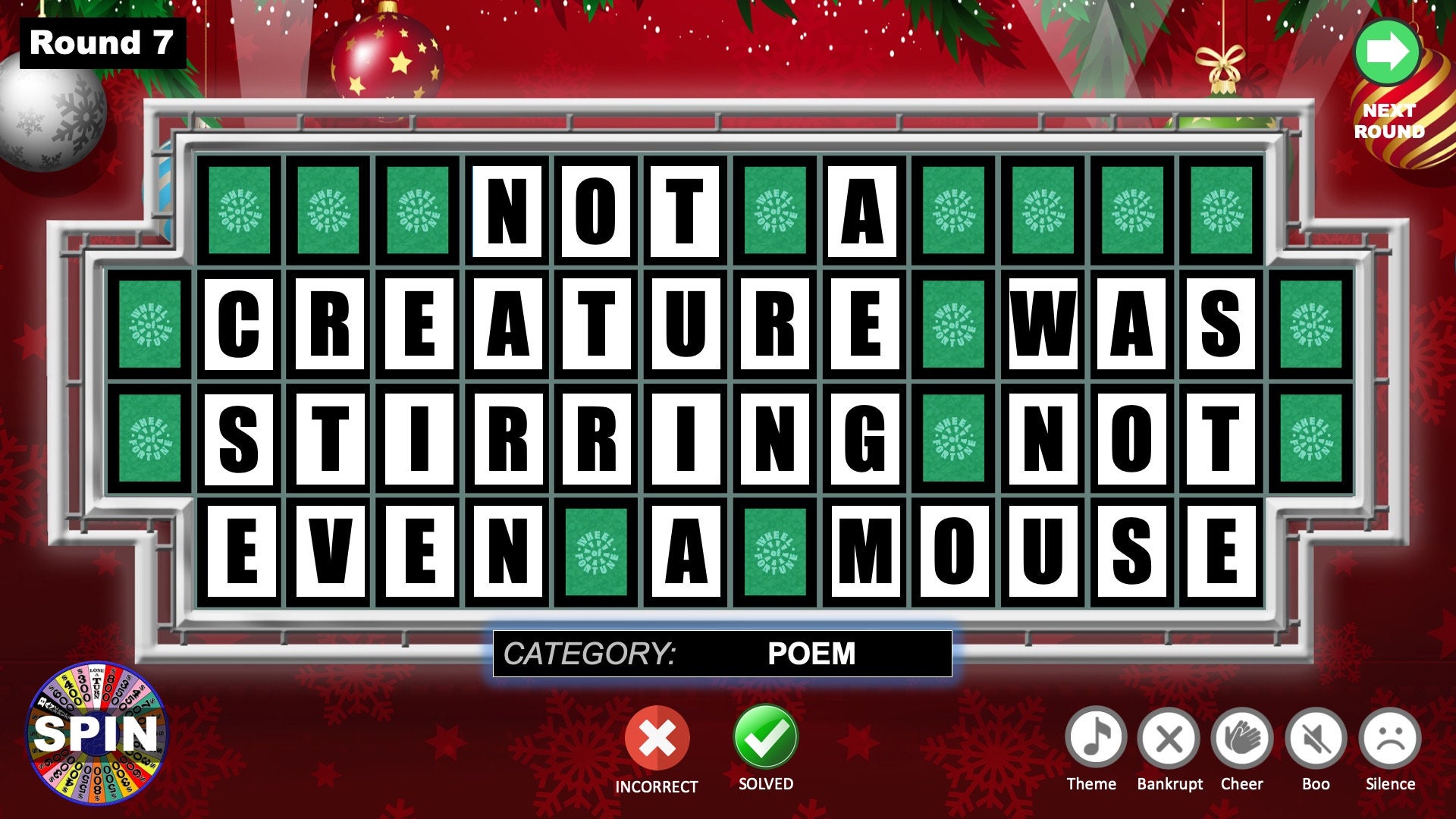 Wheel of Christmas Game With Scoreboard - Powerpoint Game PC & MAC ...