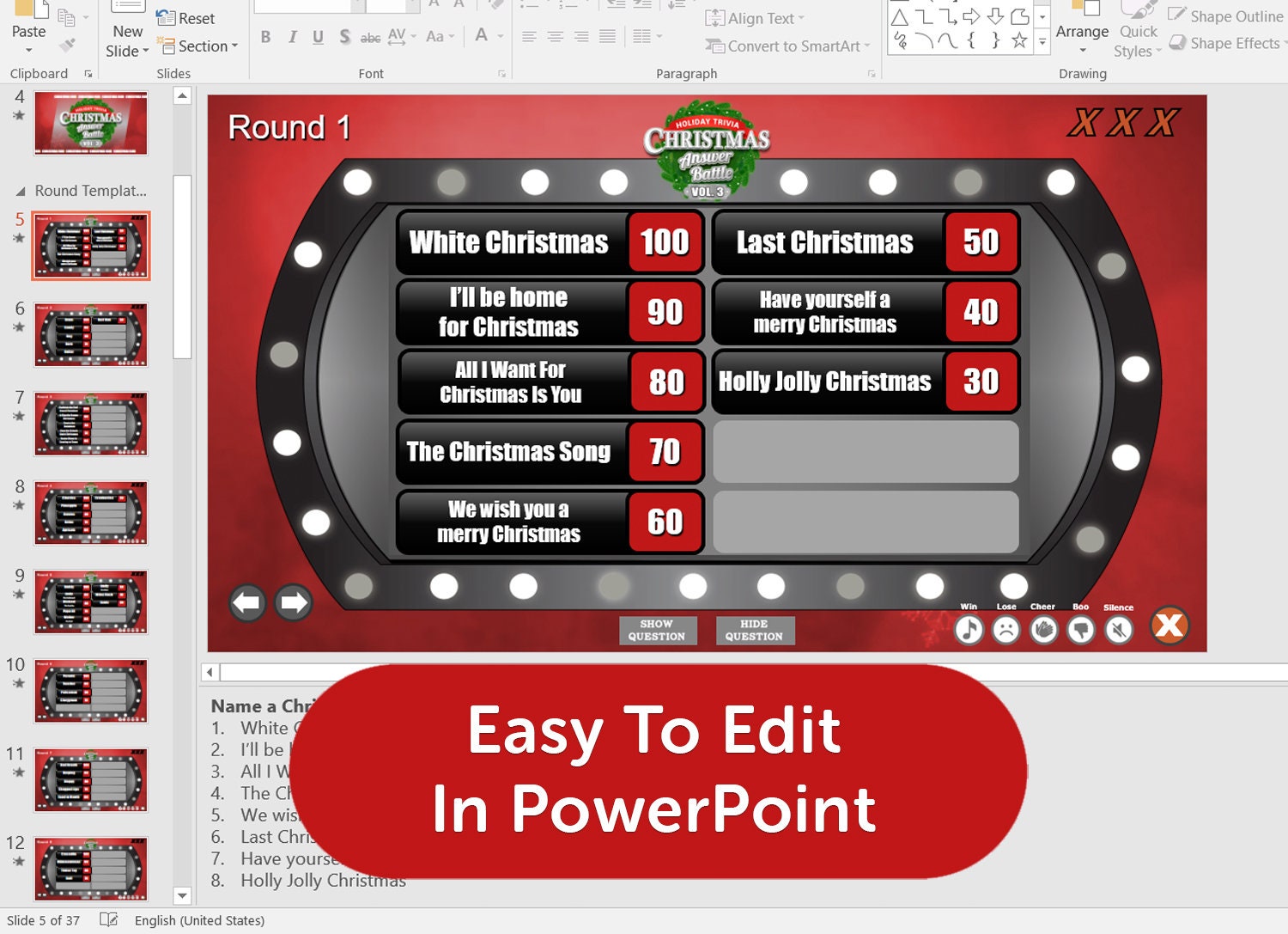 Christmas Answer Battle Vol. 3 With Scoreboard - Trivia Powerpoint Game ...