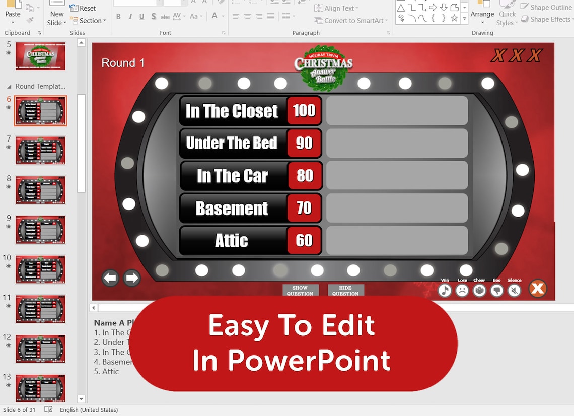 Holiday Answer Battle With Scoreboard Trivia Powerpoint Game - Etsy