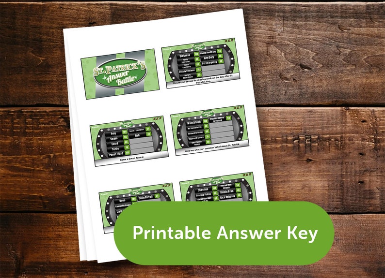 St Patricks Day Answer Battle - Family Trivia Powerpoint Game Automatic ...