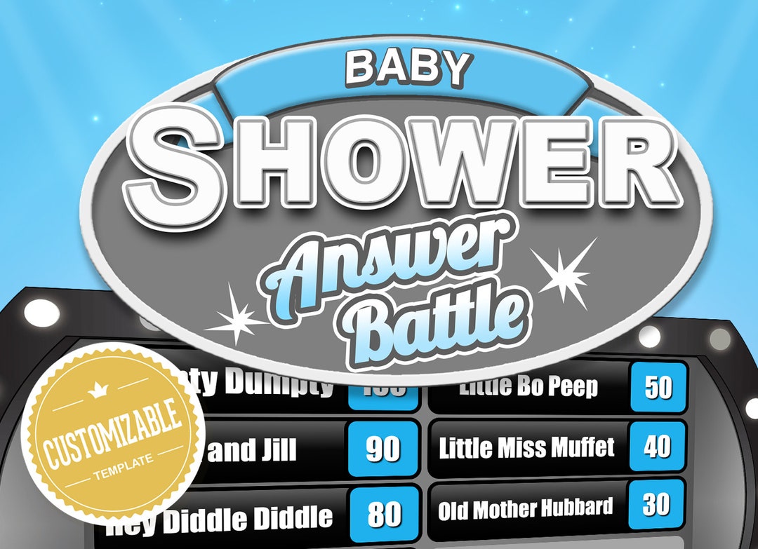 Virtual Baby Shower Game - Answer Battle - Baby Boy Trivia Powerpoint ...