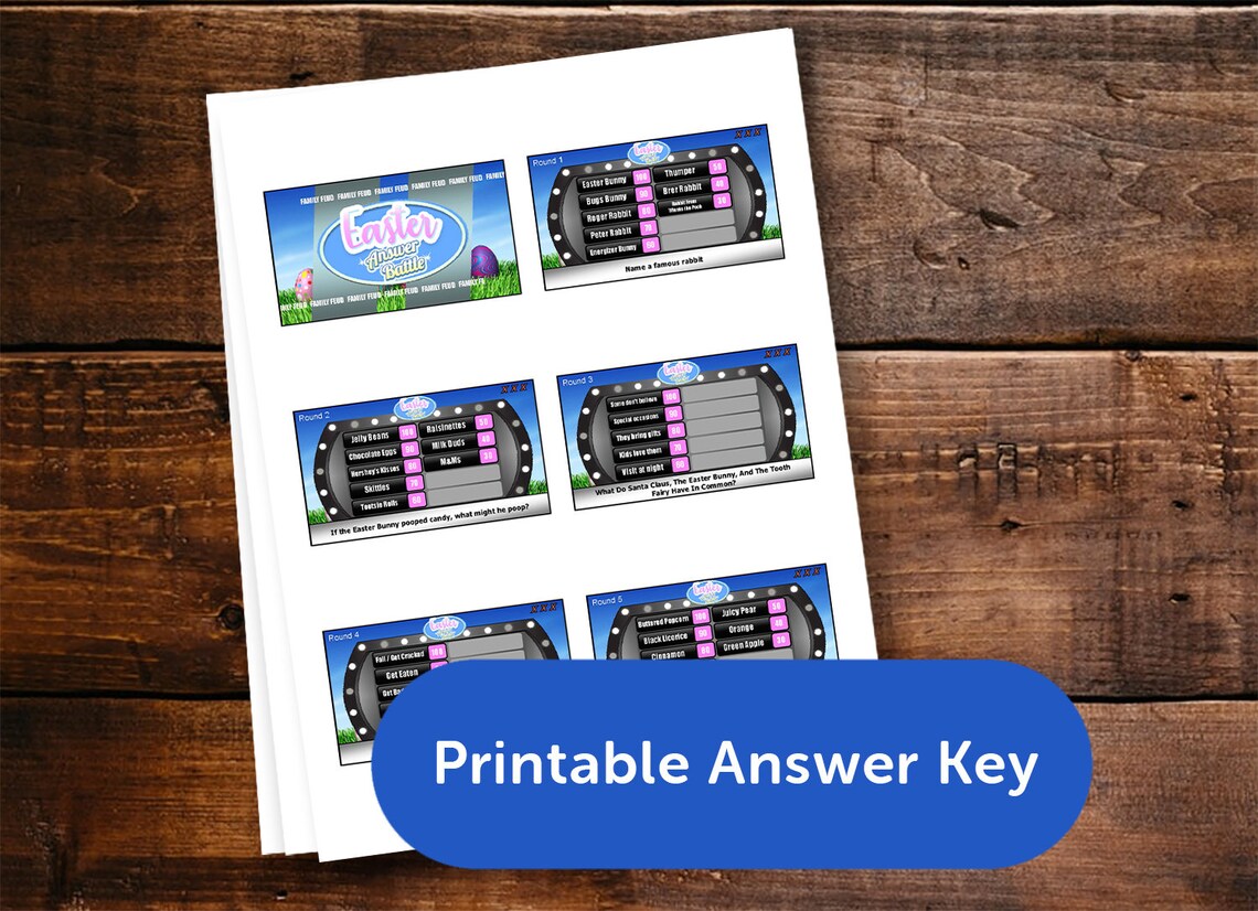 Easter Non Religious Answer Battle Family Trivia Powerpoint - Etsy