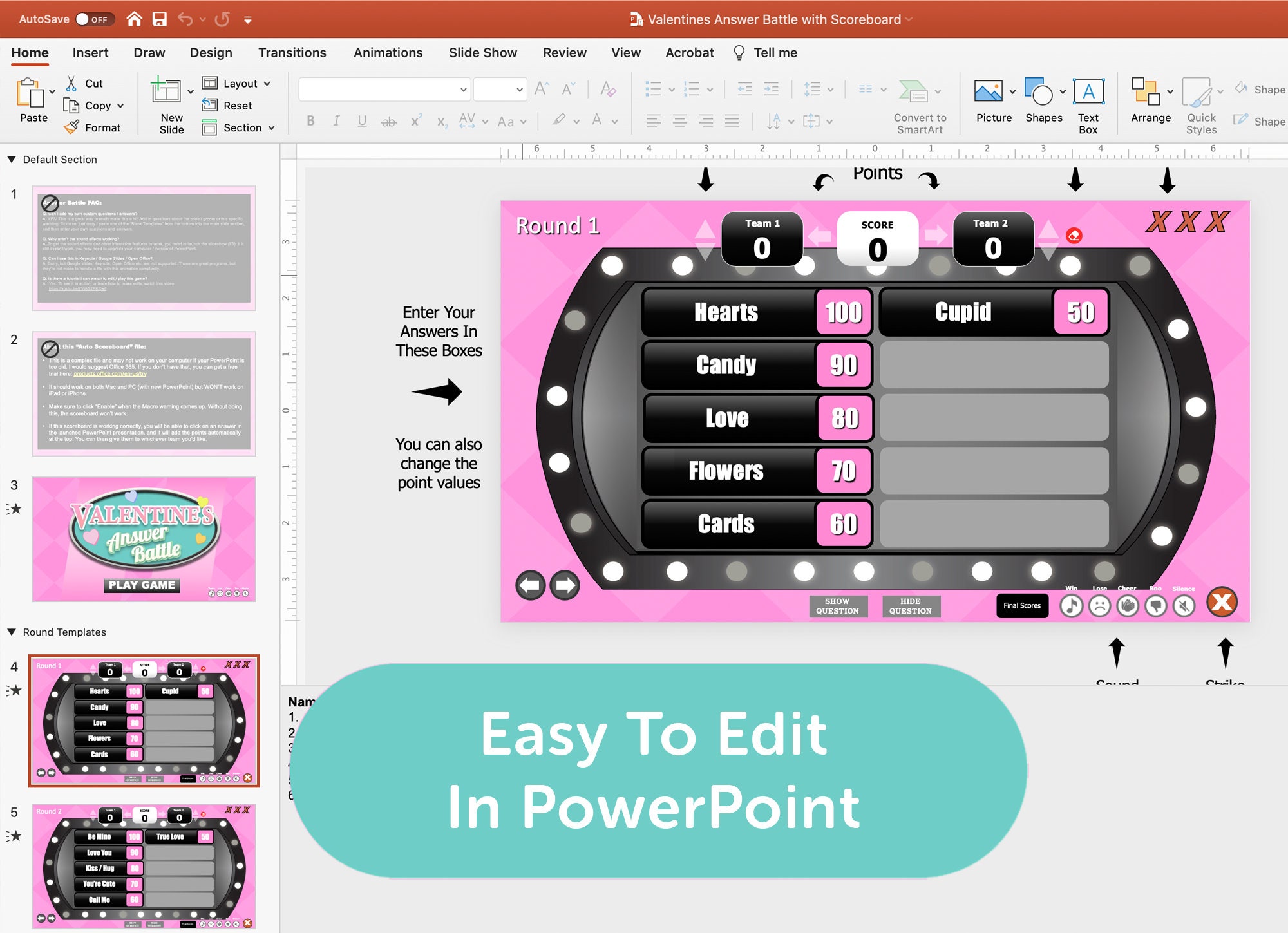 Valentine's Day Answer Battle - Family Trivia Powerpoint Game Automatic ...