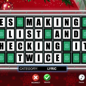 Wheel of Christmas Game With Scoreboard - Powerpoint Game PC & MAC ...