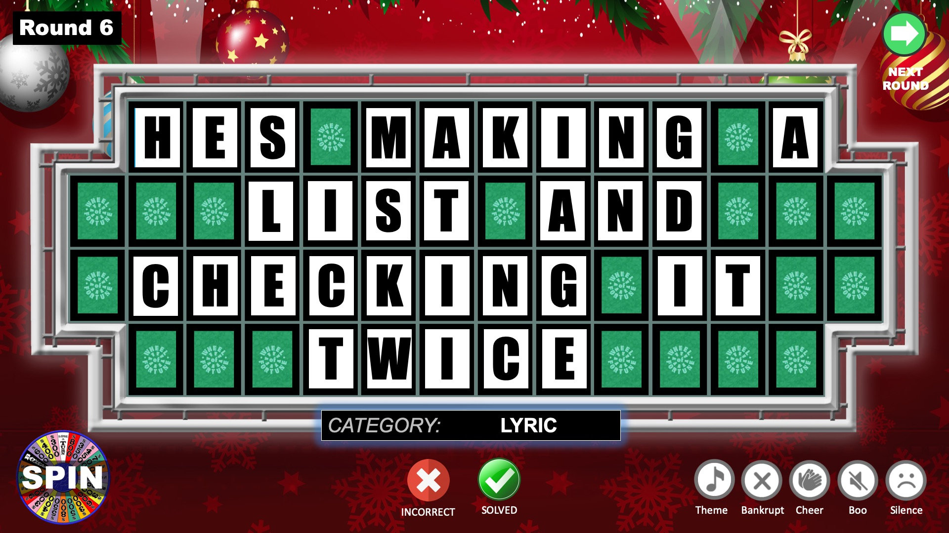 Wheel of Christmas Game With Scoreboard Powerpoint Game PC & - Etsy