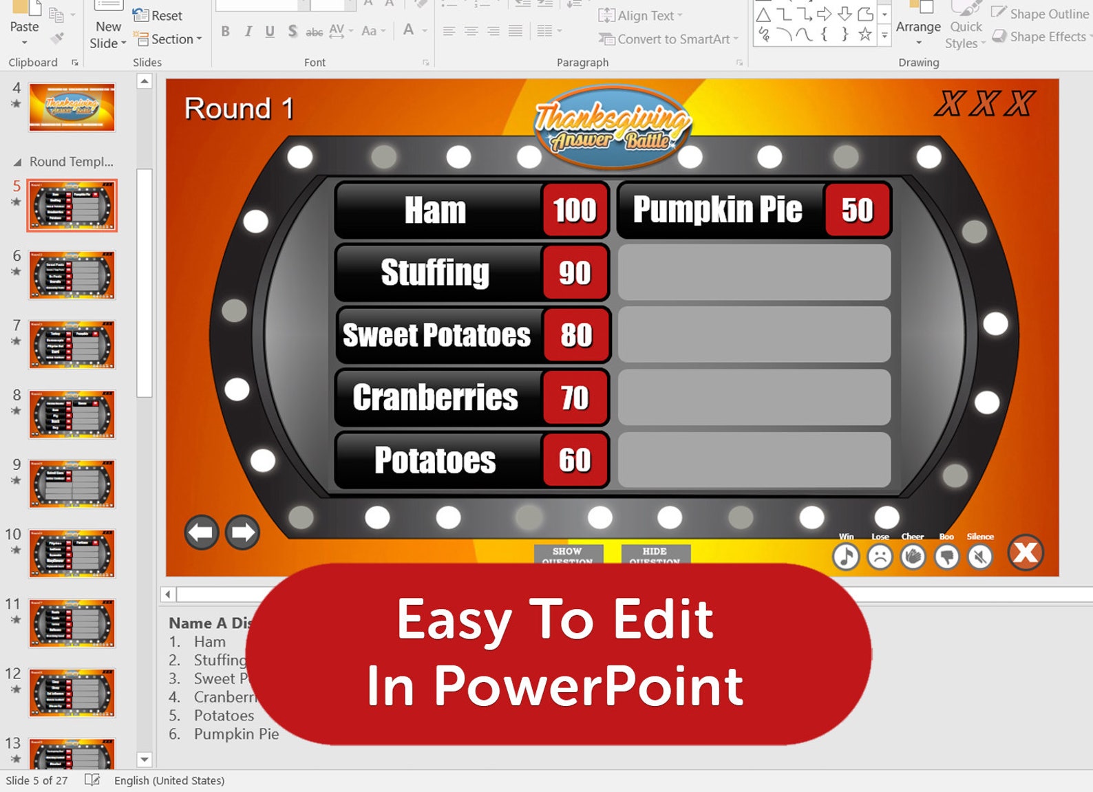 Thanksgiving Answer Battle Game Fun Trivia Powerpoint Game - Etsy