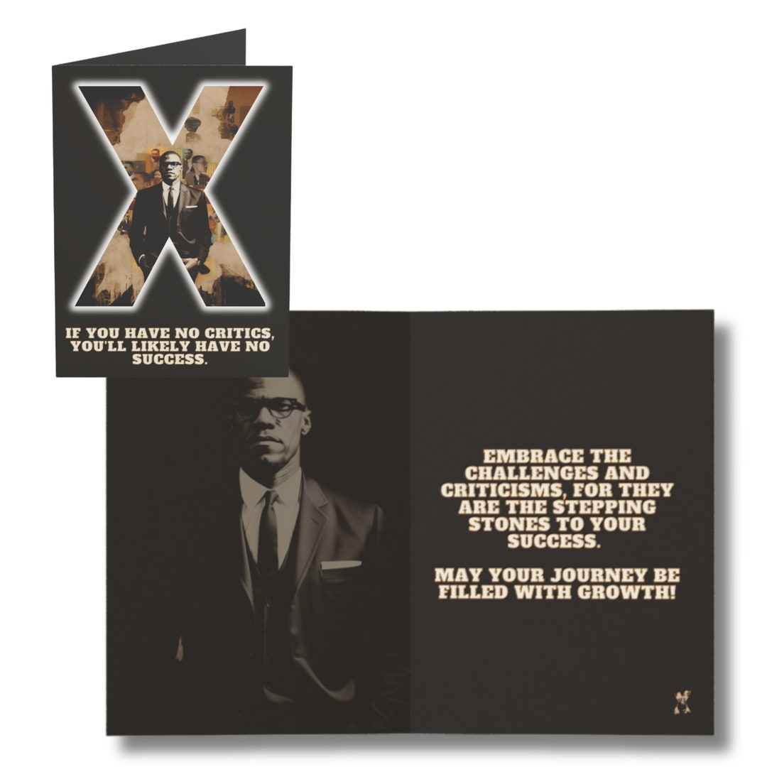 Malcolm X Inspirational Quote Card Unique Empowerment & - Etsy