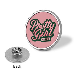 AKA Pink and Green Pretty Girl Vibes Lapel Pin, Stylish Aluminum Alloy ...