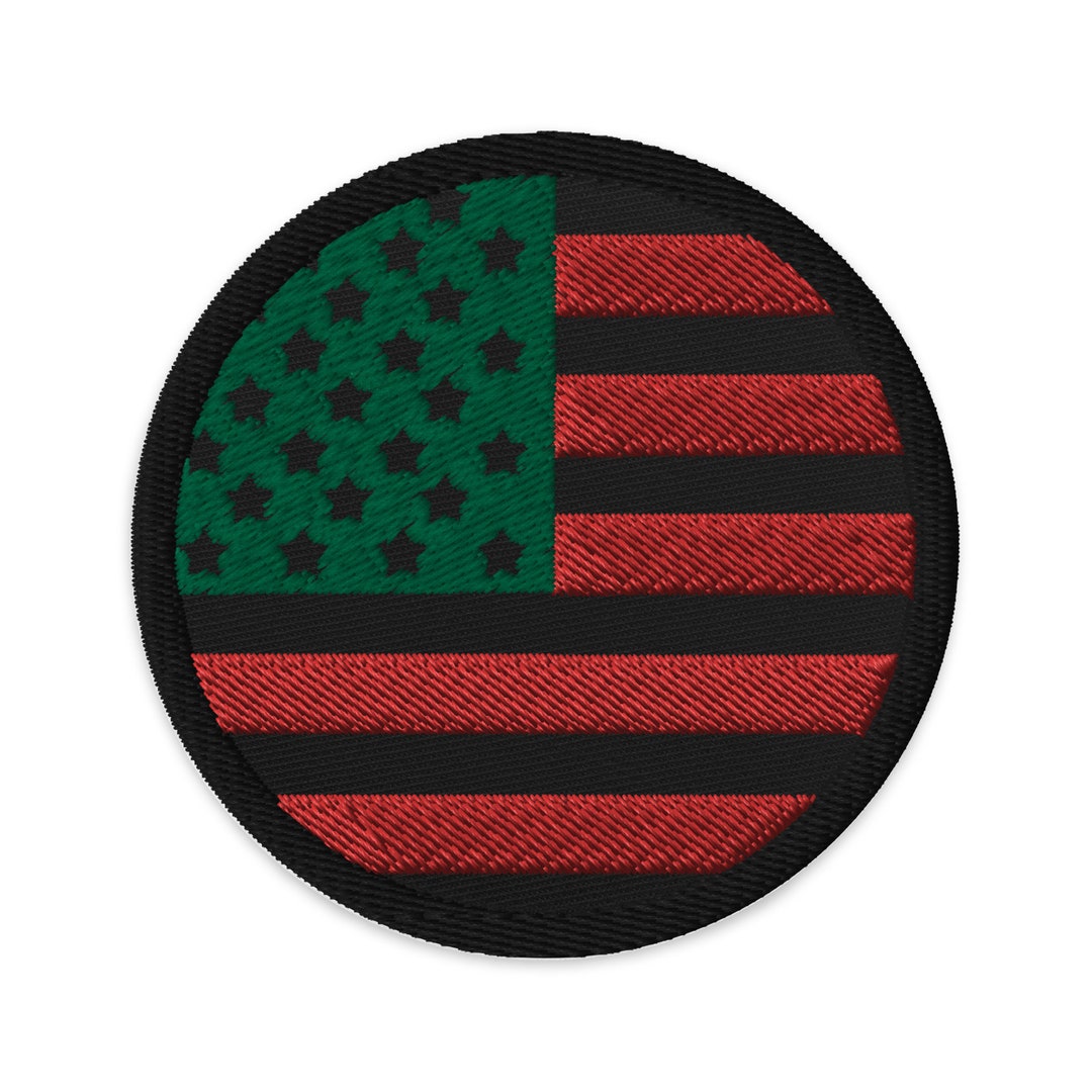 Pan-african American Flag Embroidered Patch Iron-on, Sew-on, Black ...