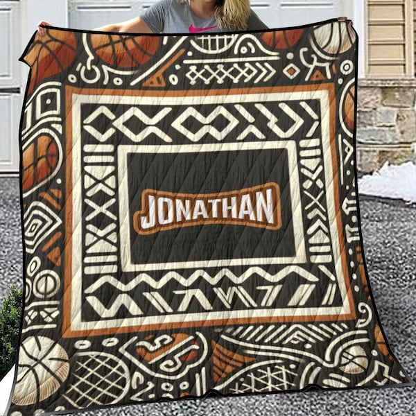 Basketball Quilt - Etsy