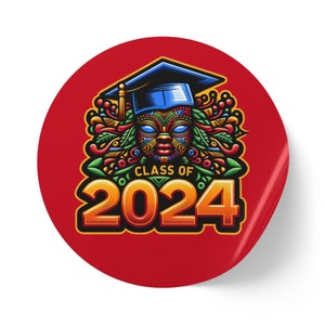 Class of 2024 Sticker Roll, Bulk Graduation Stickers, Black Culture ...