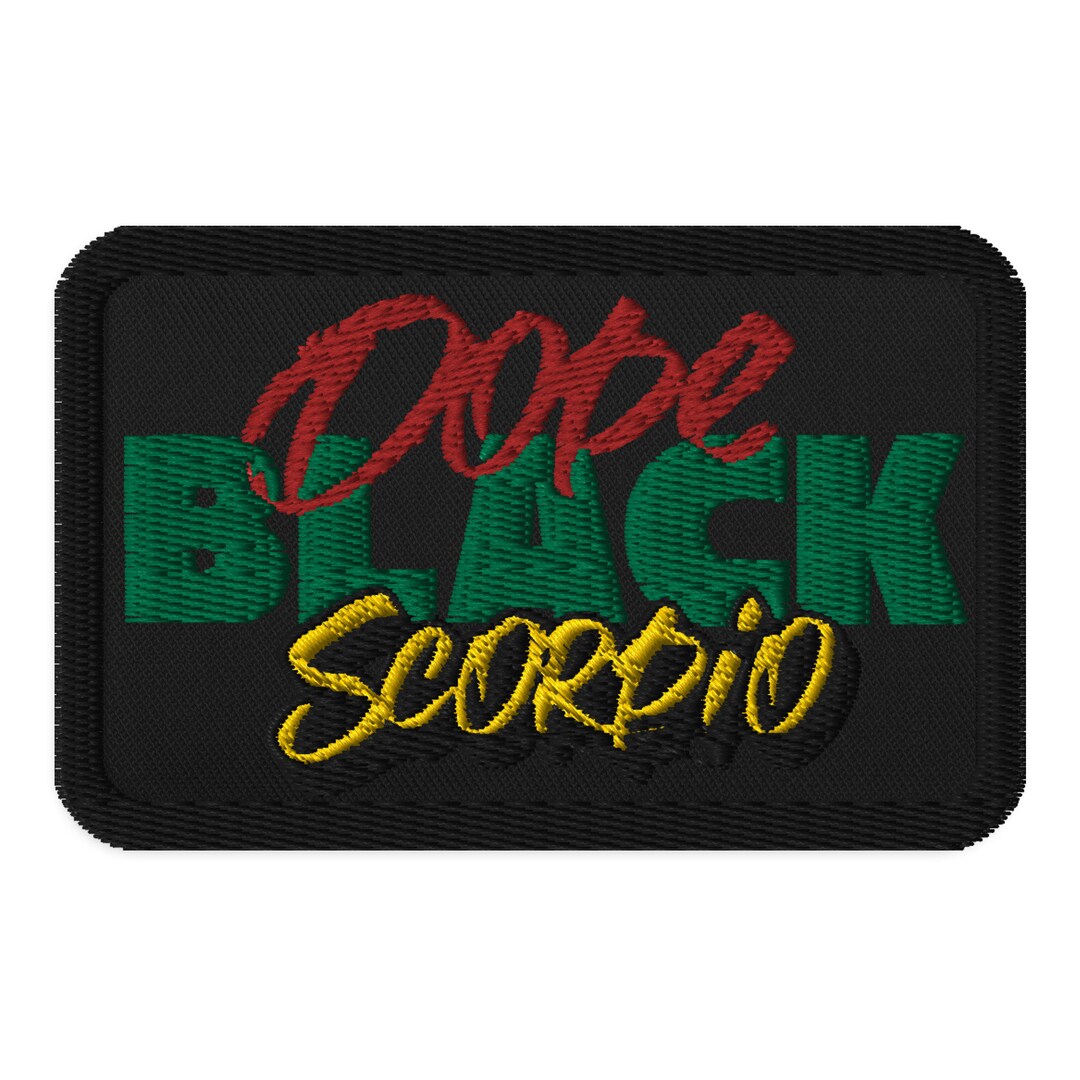 Black Scorpio Zodiac Sign Embroidered Iron On, Sew on Patch, Astrology ...