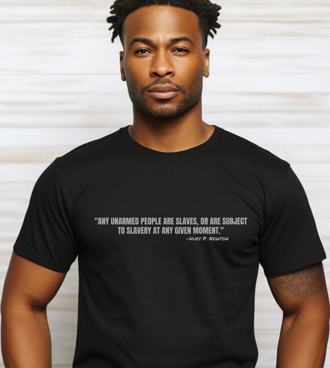 Unarmed People Are Slaves Short-sleeve Unisex T-shirt, Pro 2A Black Gun ...