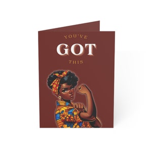 African American Rosie the Riveter Empowering Greeting Card Sets of 1 ...