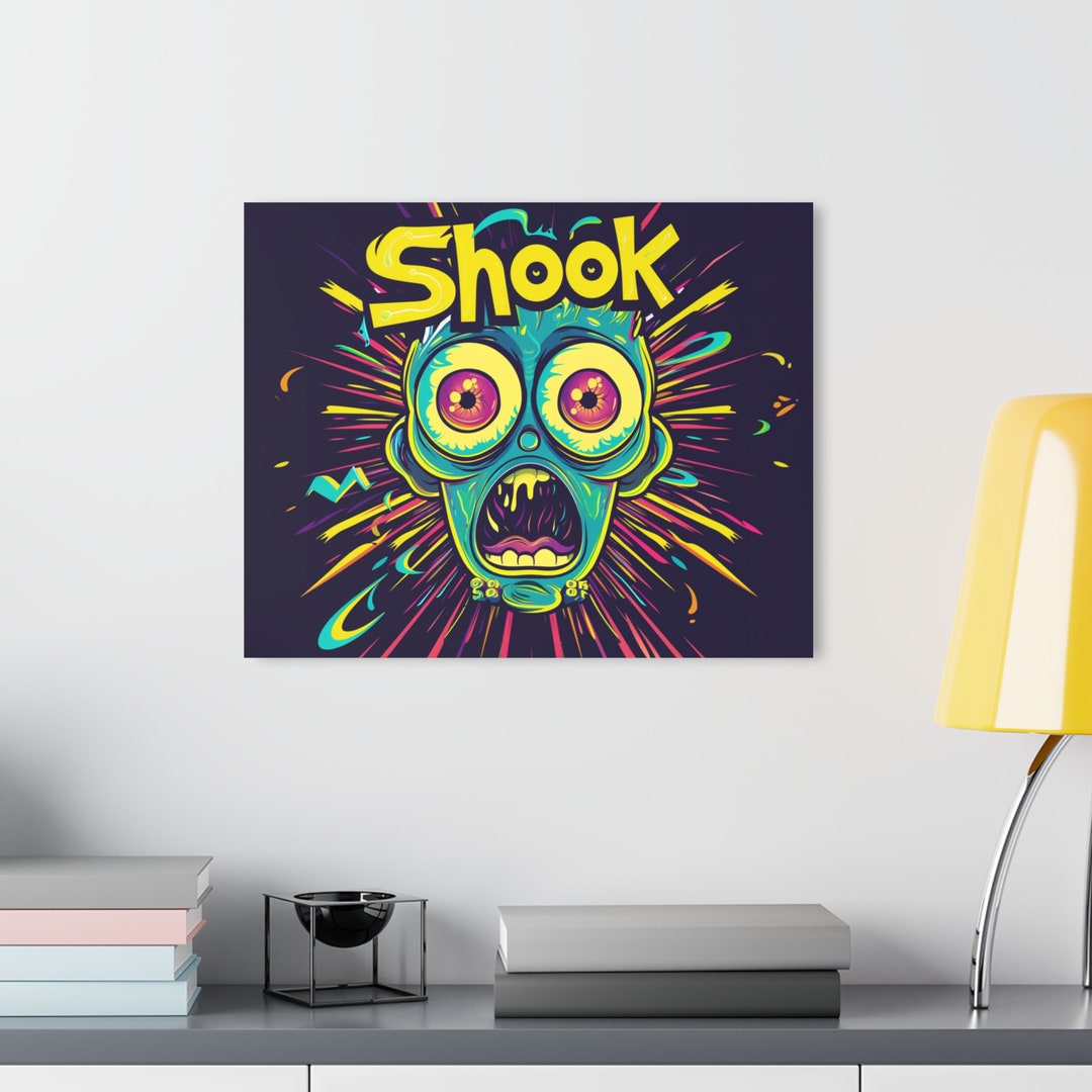 Shook Urban and Contemporary Decor Acrylic Print Wall Art, Neon Colored ...