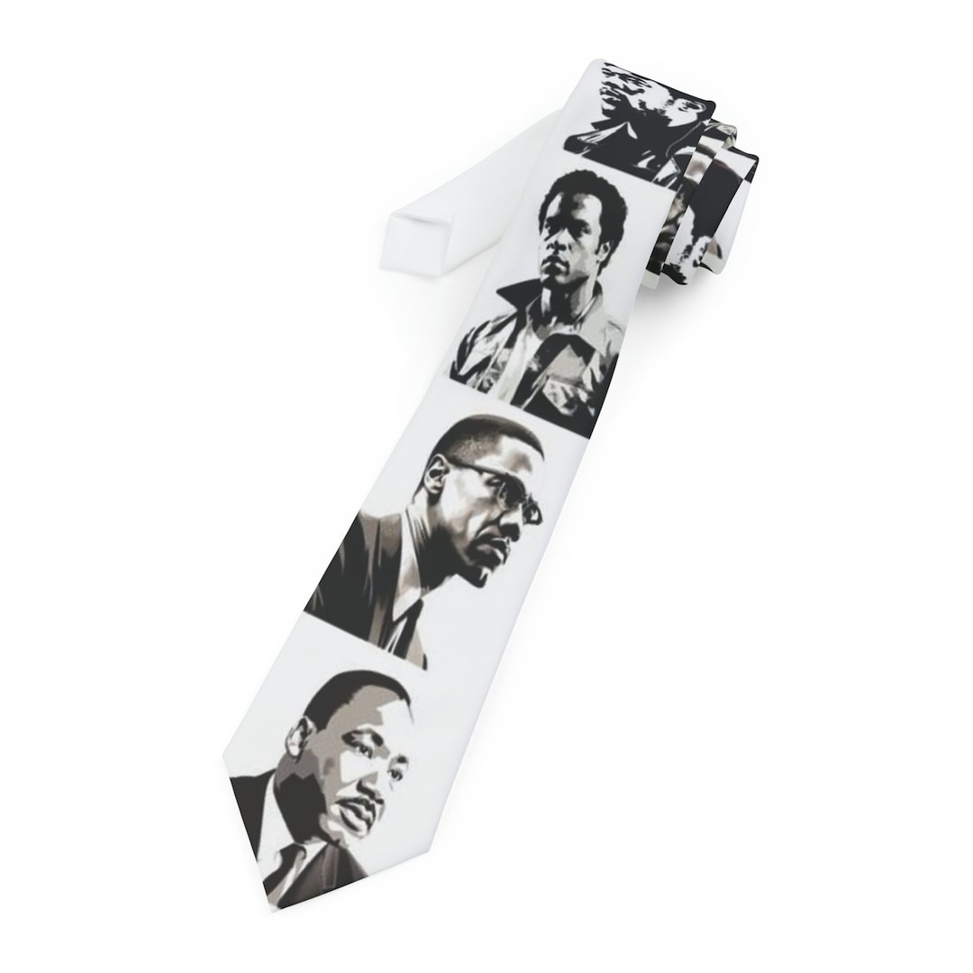 Black History Civil Rights Icon Tie Martin, Robert, Huey, Malcolmprint ...