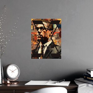 Malcolm X Historical Tribute Poster Authentic Visuals of Malcolm X and ...