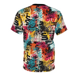 Urban Graffiti Distressed Print Tee Streetwear Style Unisex T-shirt - Etsy