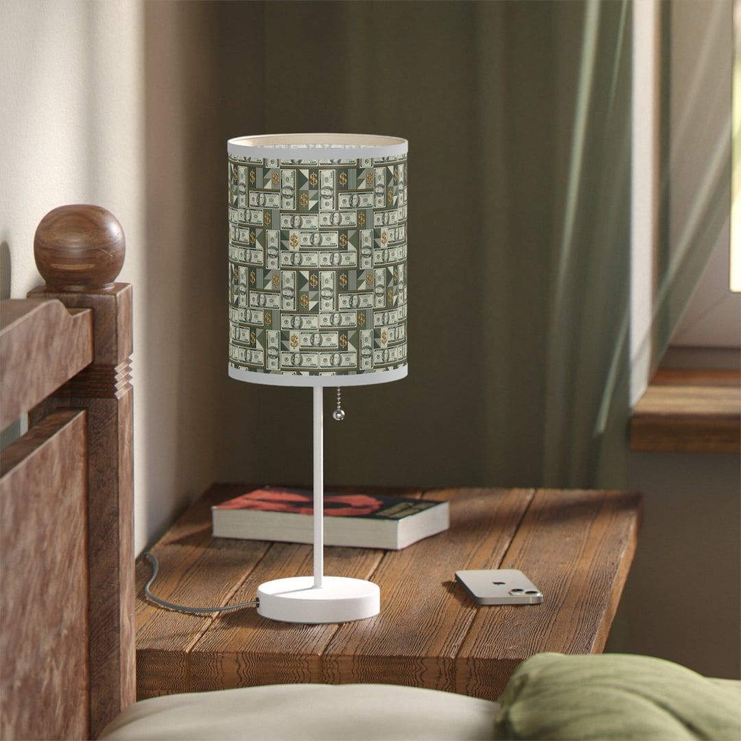Money Print Lamp 100 Dollar Bill Lamp on a Stand Home Decor - Etsy
