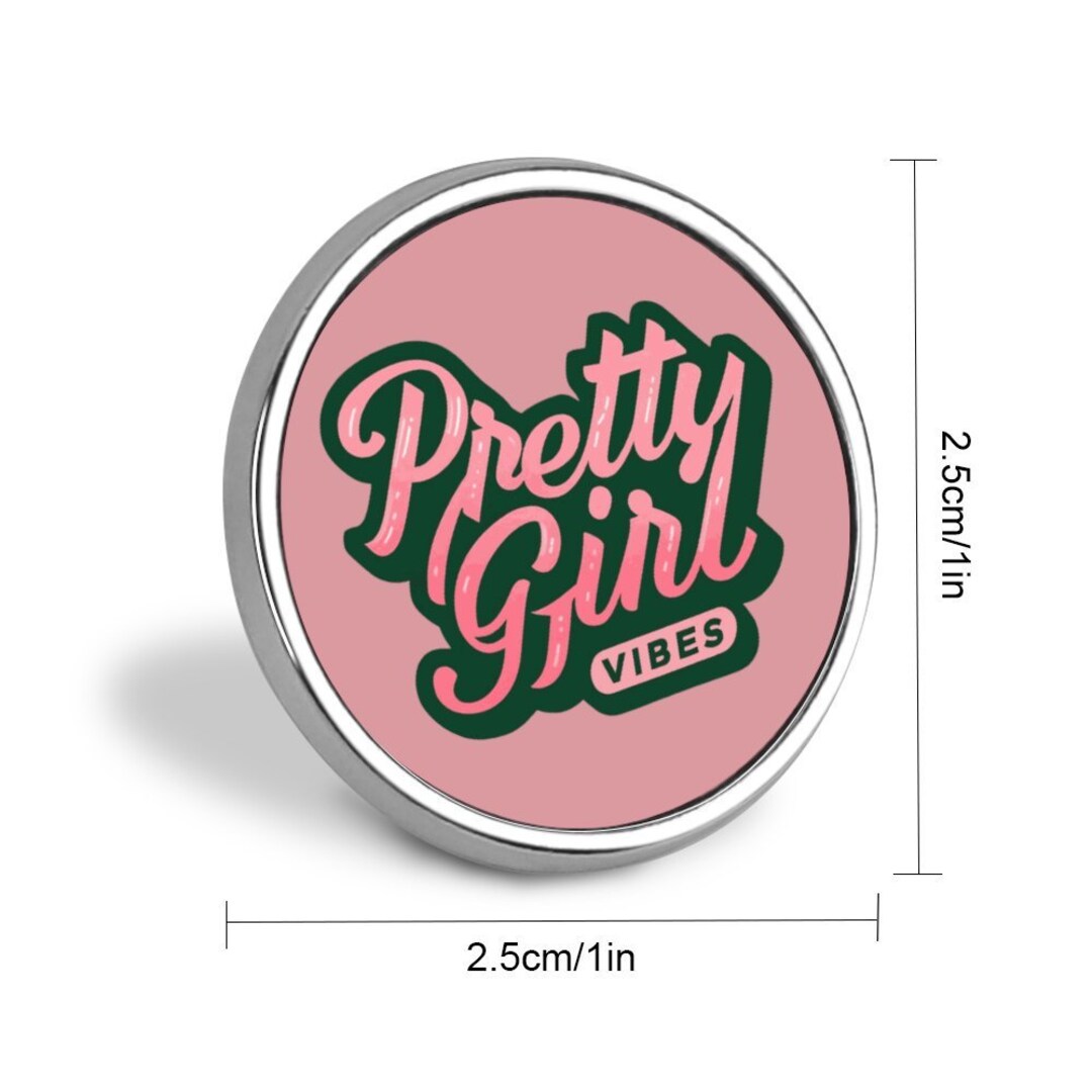 AKA Pink and Green Pretty Girl Vibes Lapel Pin, Stylish Aluminum Alloy ...