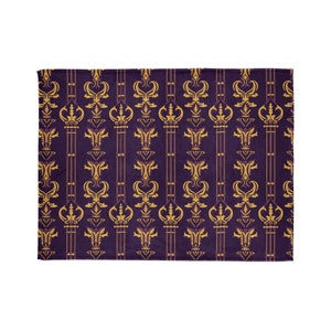 Omega College Fraternity Colors Inspired Throw Cover, Royal Purple ...