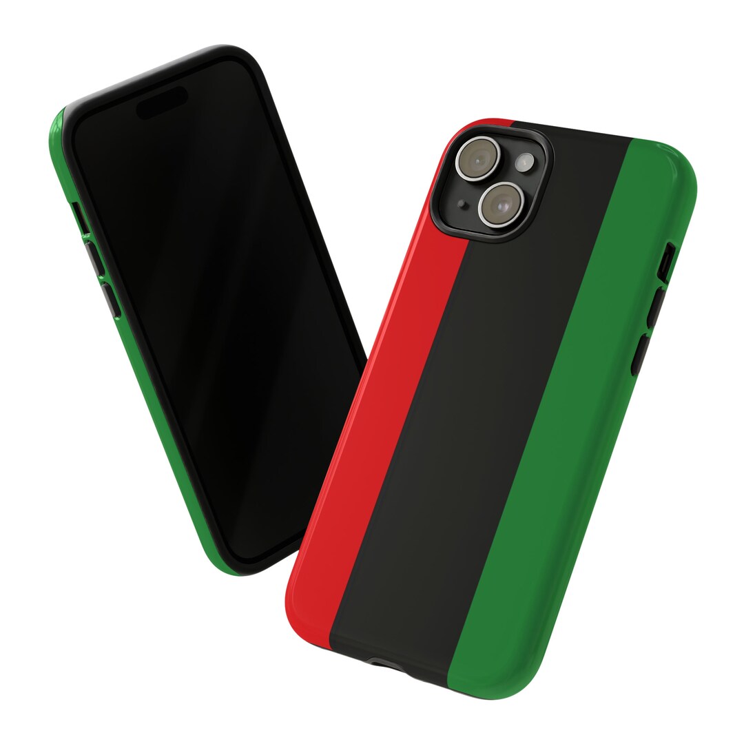 Red Black Green Pan African Flag iPhone Tough Case iPhone 13, iPhone 14 ...