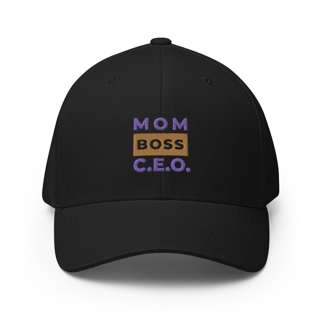 Mom, Boss, CEO 3D Puff Embroidered Cap, Twill Stretch Band Hat for Boss ...